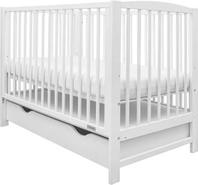 Dětská postýlka New Baby LILLY se stahovací bočnicí a šuplíkem bílá