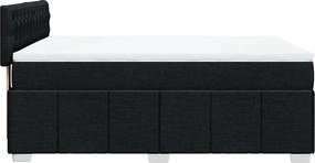 Box spring postel s matrací černá 140x200 cm textil 3287100