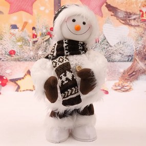 Vánoční dekorace, zpívající a tančící sněhulák, 32cm