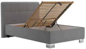 Jednolůžková postel 120 cm - Blanár - Kelly (šedá) (s roštem)