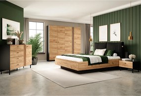 DECO | komoda D4S | 138 cm | kraft zlatý/antracit | VÝPRODEJ Z PRODEJNY