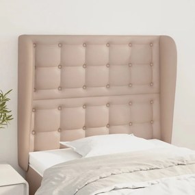 Čelo postele typu ušák cappuccino 103x23x118/128 cm umělá kůže 3118045