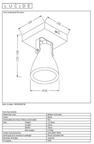 Lucide 05910/05/30 - LED Stmívatelné bodové svítidlo CONCRI 1xGU10/5W/230V