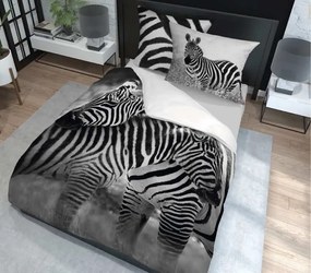 DETEXPOL Francouzské povlečení Zebra  Bavlna, 220/200, 70/80 cm