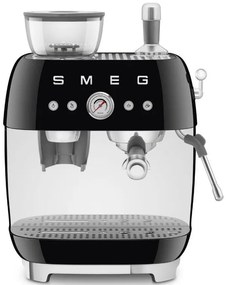 SMEG 50's Retro Style pákový kávovar EGF03 s mlýnkem na kávu 2 šálky černá EGF03BLEU