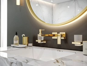 Hansgrohe AddStoris, dávkovač tekutého mýdla, leštěný vzhled zlata, HAN-41745990