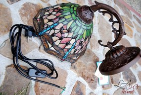 Nástěnná lampa Tiffany hnědá bez stínítka -15*Ø 23 cm