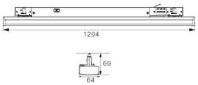 T-LED Lištové LED svítidlo TRITO LT120W 120° 54W bílé Teplá bílá