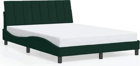 Rám postele bez matrace Hanko tmavě zelená 140 x 190 cm samet 3207846