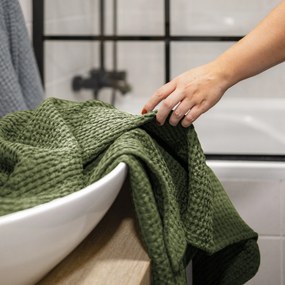 TULULUM Dárková sada - vaflová osuška + ručník Barva osušky a ručníku: Světle šedá