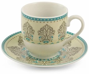 BonamiSada 6 porcelánových šálků na espresso s podšálkem Villa d'Este Cala, 90 ml