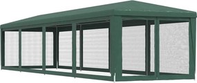 Party stan s 10 síťovanými bočnicemi zelený 3 x 12 m HDPE 319248
