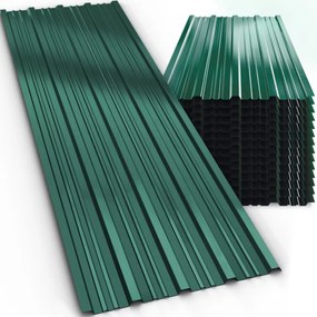 Trapézový plech ARON, sada 14 ks, 110×46cm, zelená Jurhan
