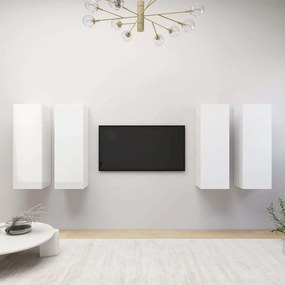 vidaXL TV skříňky 4 ks 30,5 x 30 x 90 cm kompozitní dřevo [3078951] Barva: bílá a dub sonoma
