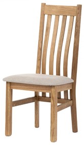 Jídelní židle FLINT — masiv dub, látka, více barev Béžová