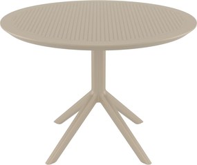 Stůl Sky kulatý 105 cm – taupe