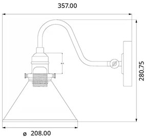 Elstead PV1-OB - Nástěnné svítidlo PROVENCE 1xE27/60W/230V černá
