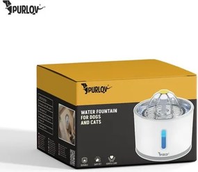 Fontána pro domácí mazlíčky s filtrem a LED osvětlením 2,4 l Purlov 27856