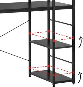 Psací stůl 120x48x122 cm SPRINGOS HF0046 černý