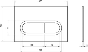 Ravak WC tlačítko Chrome white X01455