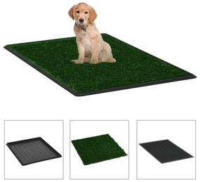 Toaleta pro psy s nádobou a umělou trávou zelená 64x51x3 cm WC - Default Title