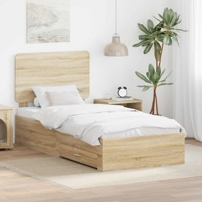 Rám postele se zásuvkou Sonoma dub 75 x 190 cm Kompozitní dřevo 3412848