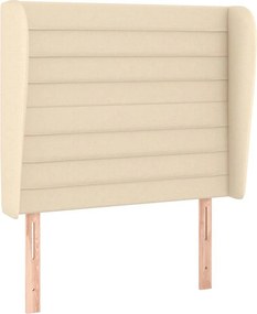 Box spring postel s matrací krémová 90x200 cm textil 3128018