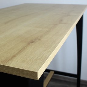 Barový stůl bílý A10, dub Hamilton, 110 x 51 cm