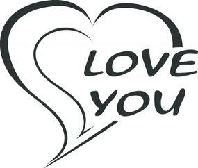 Samolepka Love you