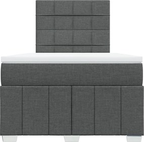 Box spring postel s matrací tmavě šedá 120x190 cm textil 3291608