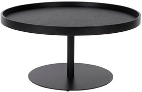 OnaDnes -20% White Label Černý dřevěný konferenční stolek WLL YURI 70 cm