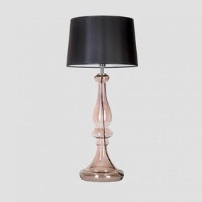 4concepts Luxusní stolní lampa LOUVRE TRANSPARENT COPPER Barva: Černo-bílá