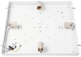 Stropní svítidlo NATURAL SQUARE 4xE27/15W/230V 48x48 cm borovice/bílá