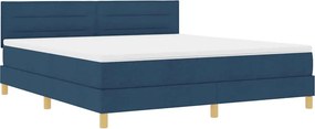 Postel s boxspringem s polštářem Modrá 180 x 200 cm textil 3338866