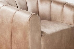 Designové otočné křeslo Kalei šampaňský samet