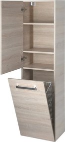 Aqualine Aqualine, VEGA Skříňka vysoká s košem 40x150x31cm, dub platin, VG960