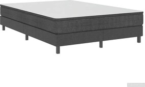 Postel boxspring šedá textil 160 x 200 cm 287457