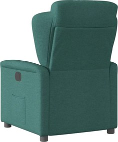 Elektrické polohovací křeslo tmavě zelené textil 3303120