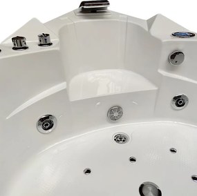 BPS-koupelny Hydromasážní vířivá vana Orino 632 135x135 s ohřevem vody