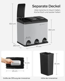 Recyklační koš 3x8L LTB024G01