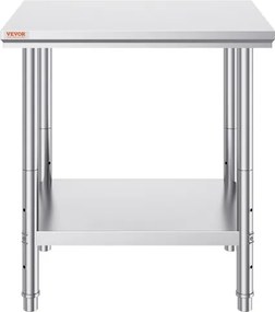 Pracovní stůl 61 × 76,2 × 81,3 cm z nerezové oceli NSF pro na přípravu komerčních