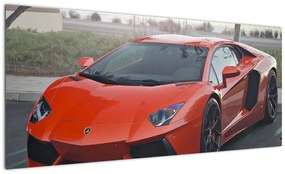 Obraz červeného Lamborghini (100x40cm)