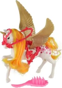 TEDDIES Jednorožec s křídly česací s hřebenem / Plast / 22 cm / 3 barv
