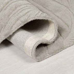Flair Rugs, Kusový koberec Solace Lino Leaf Grey, 200x290, šedá, ložnice