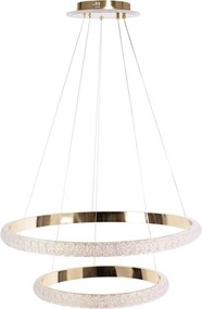 Toolight Toolight, LED závěsné osvětlení 63cm, 80W, G045-2CP, zlatá, OSW-06313