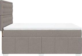 Box spring postel s matrací taupe 140x200 cm textil 3294009