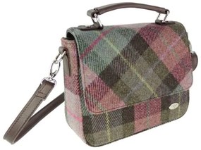 Kabelka Thurso Harris Tweed - Green Rose Pink Tartan