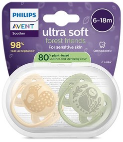 PHILIPS AVENT Šidítko Ultrasoft Premium neutral 6-18 m obrázek 2 ks Philips Avent