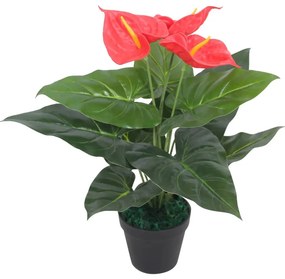 Umělá rostlina toulitka s květináčem 45 cm červenožlutá 244446