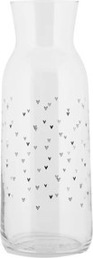Skleněná karafa se srdíčky Lovely Day - Ø 9*25 cm / 1000 ml